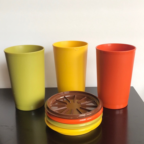 Tupperware | Kitchen | Vintage Tupperware Cups And Coasters | Poshmark